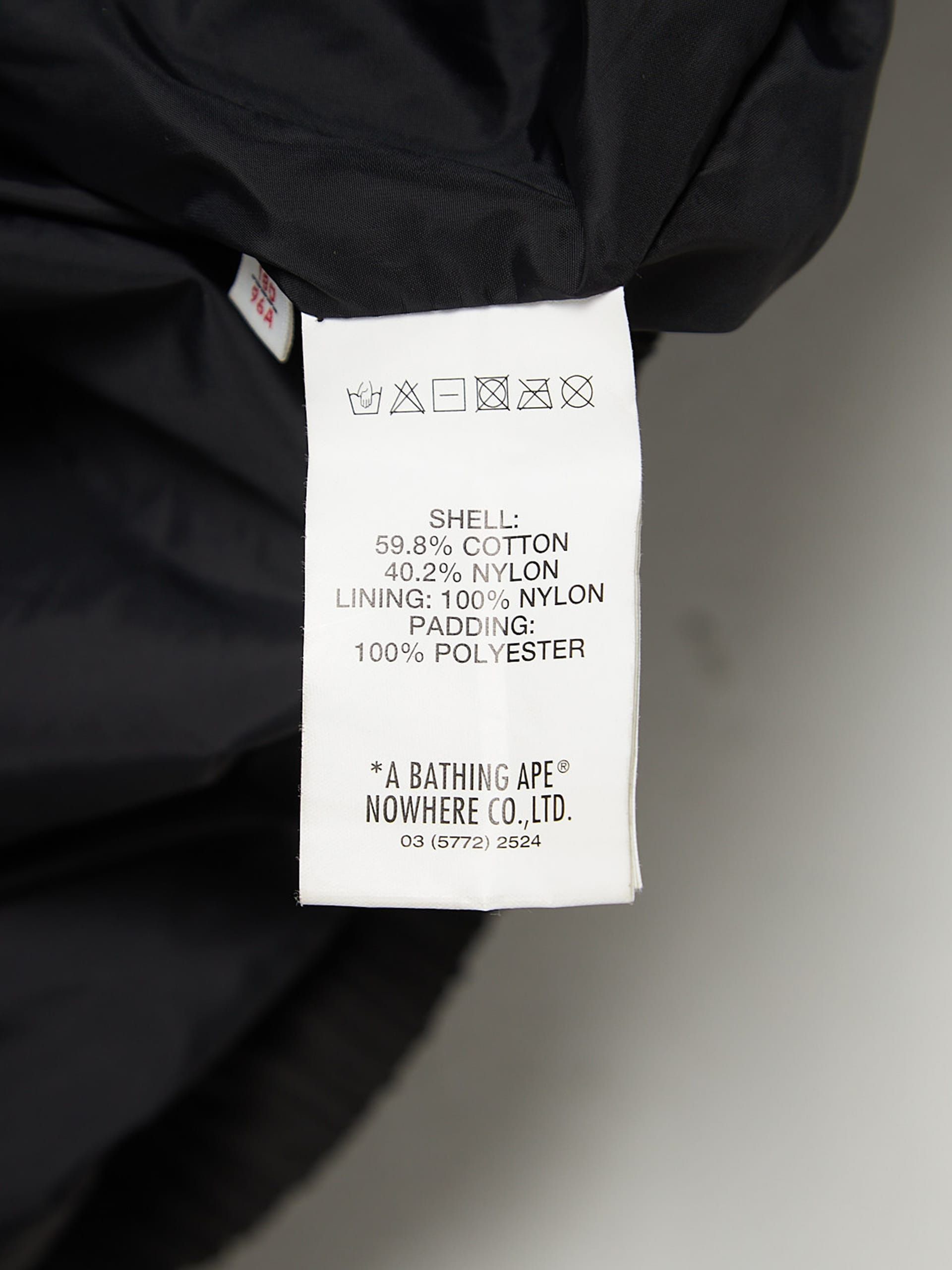 Bape Black Puffer Jacket White Logo | Grailed