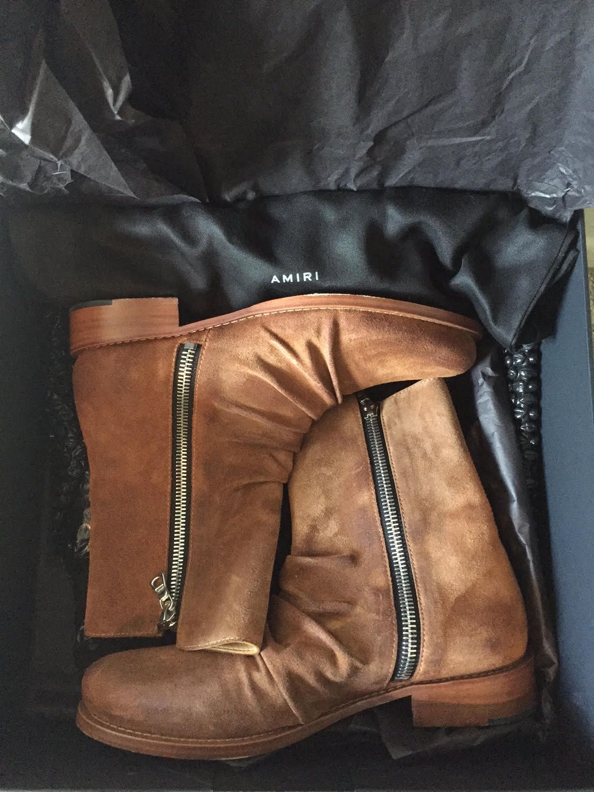 Amiri Stack Boot Brown | Grailed