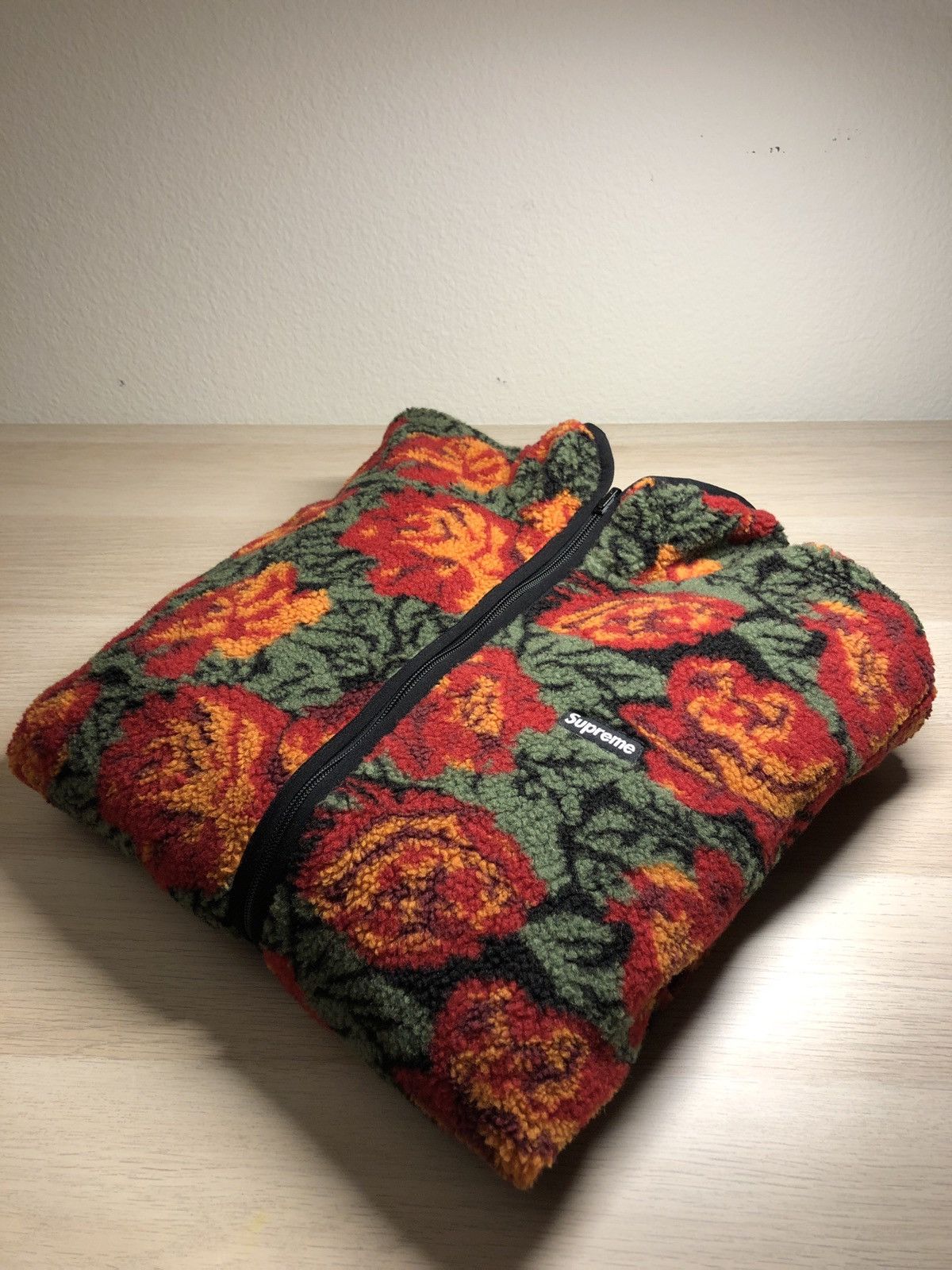 Supreme Supreme Roses Sherpa Reversable Jacket | Grailed