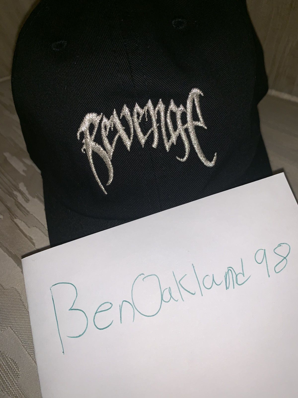 Revenge Revenge Silver/Chrome Logo Cap | Grailed