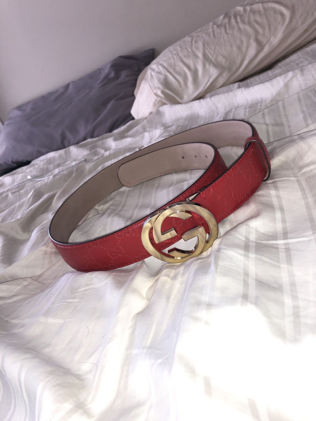 Gucci Red Gucci belt | Grailed