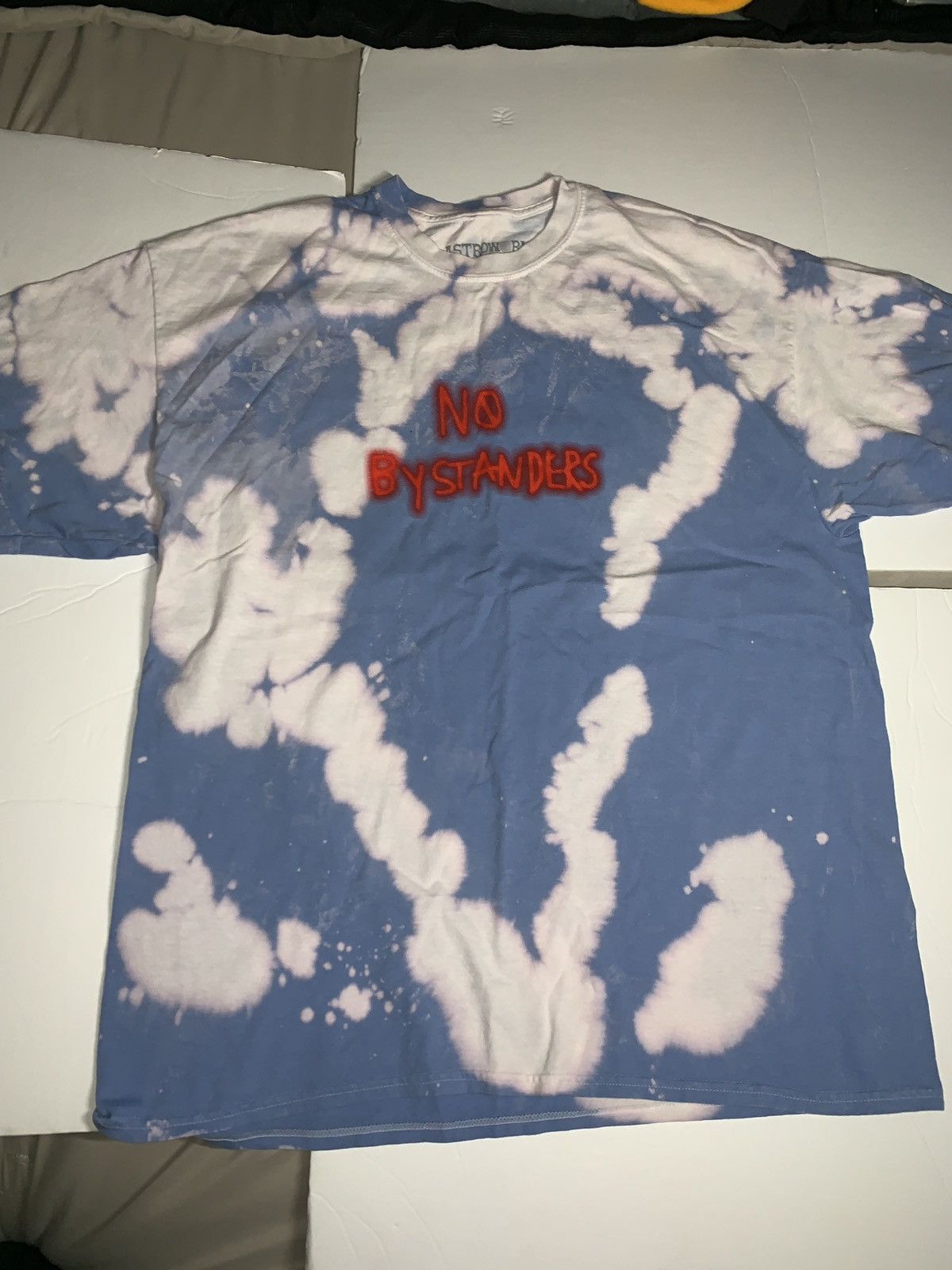 Travis Scott TRAVIS SCOTT ASTROWORLD TOUR MERCH BLEACH T SHIRT BLUE NO ...