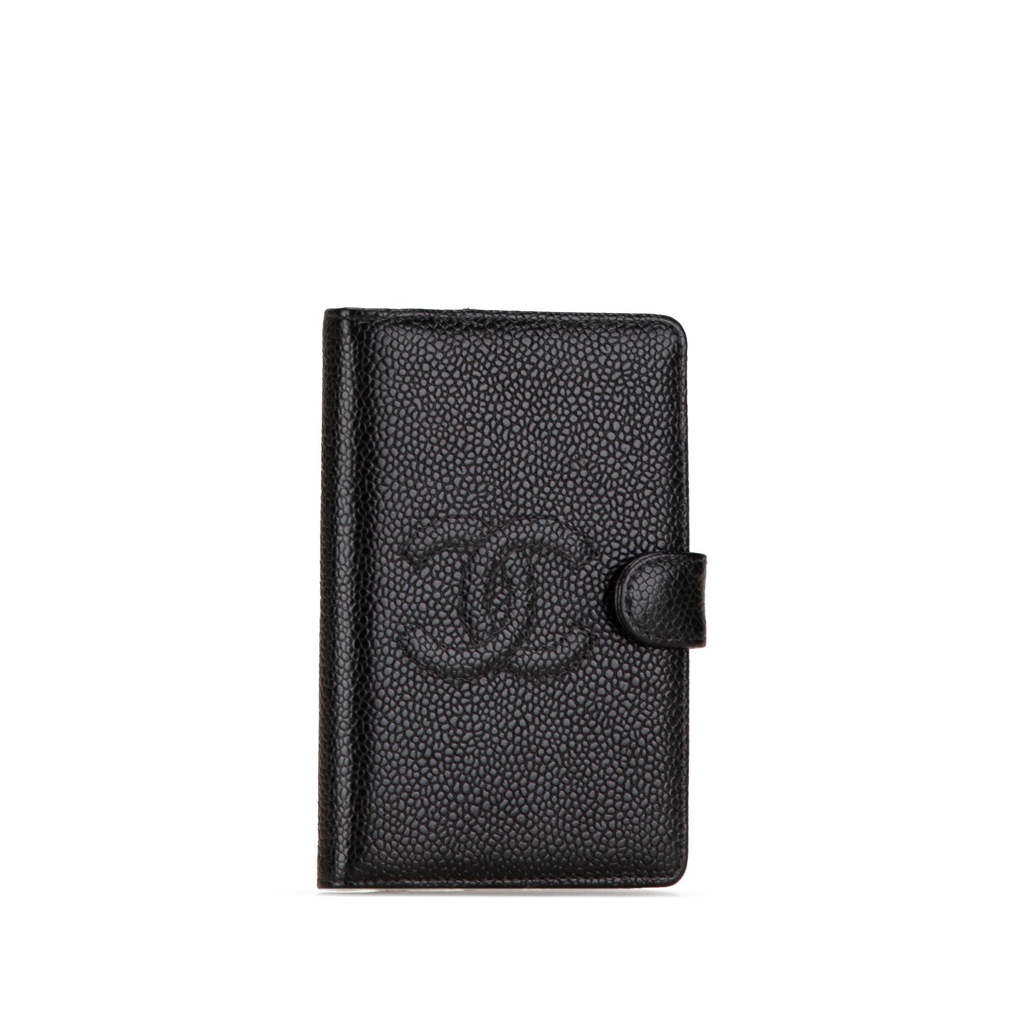 Chanel Black Mini Caviar CC Notebook Cover | Grailed