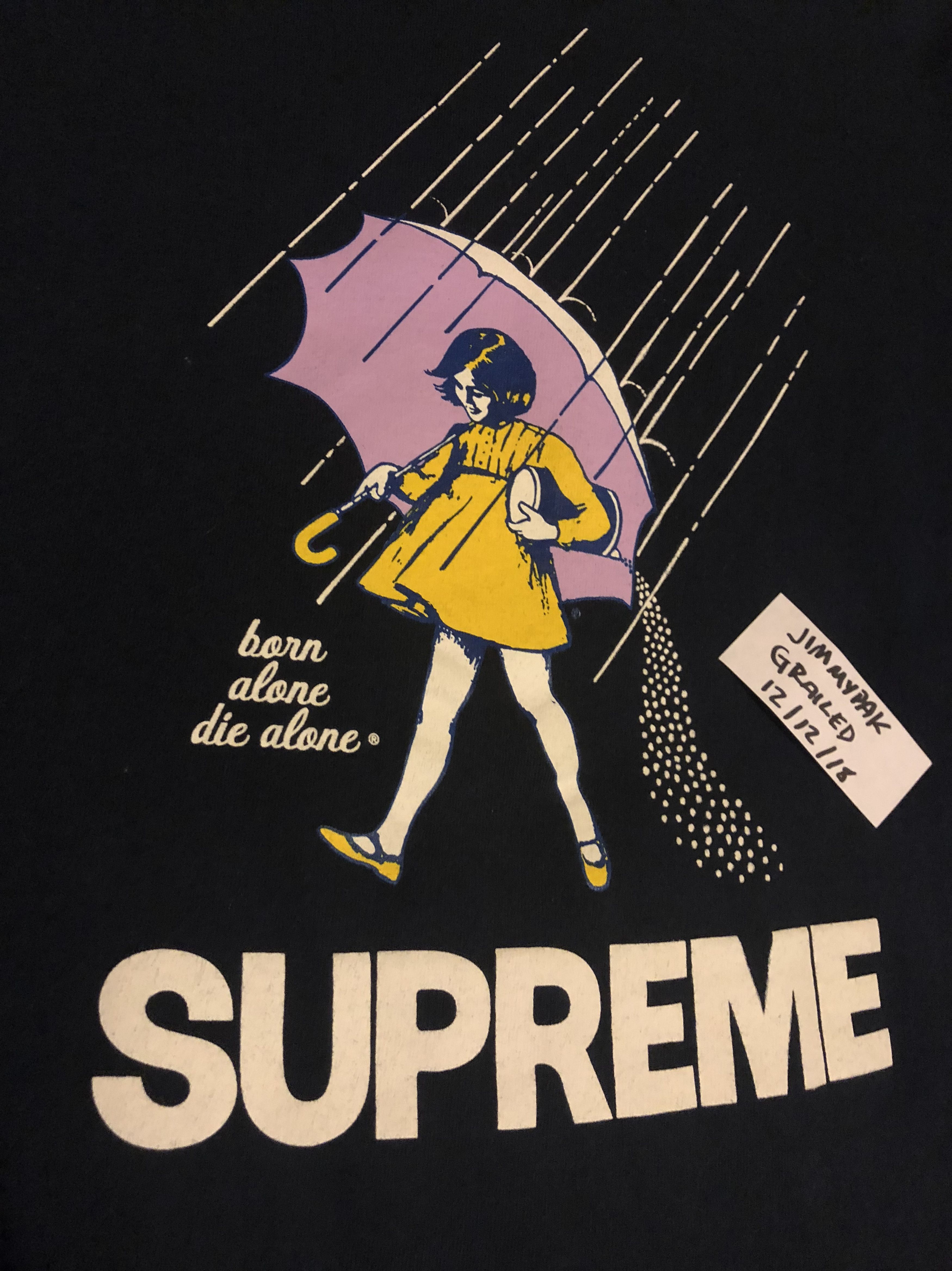 Supreme Morton Salt Born Alone Die Alone | Grailed