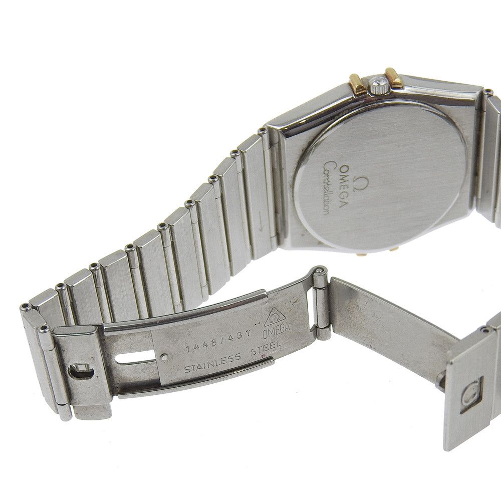 Omega Omega Omega Constellation Day-Date Quartz Watch Stainless Steel K18 Yellow Gold Metal ...