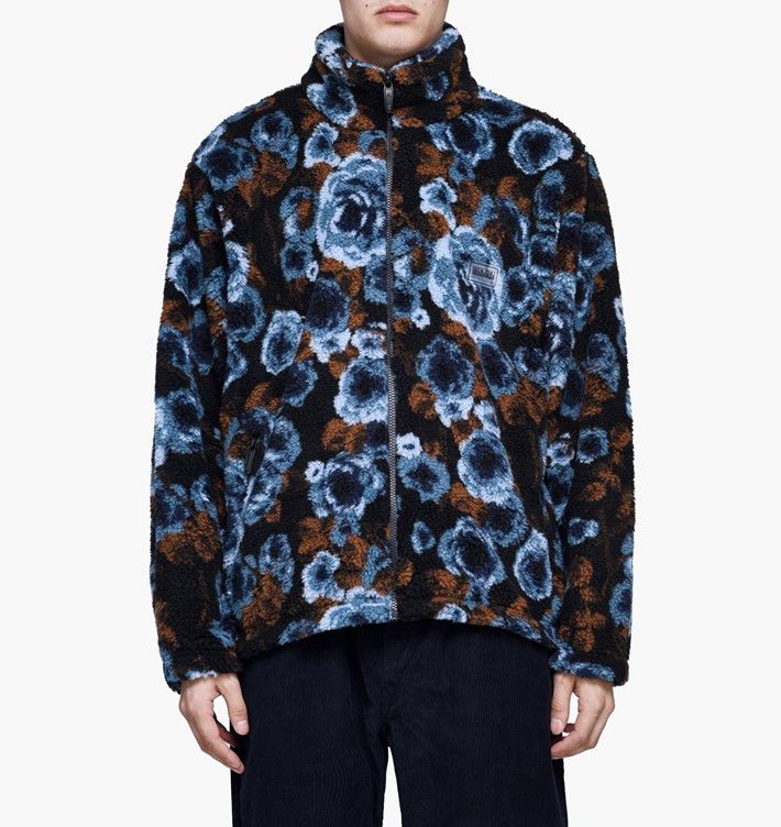Napapijri Martine Rose Jacquard Rose Fleece Jacket Blue | Grailed