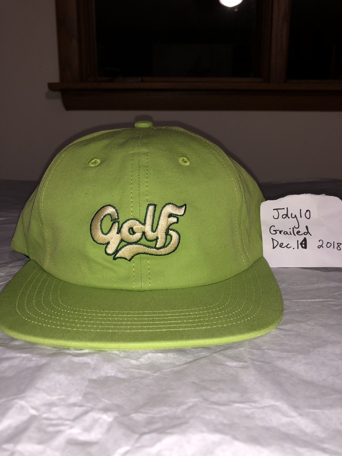 Golf Wang × Tyler The Creator Golf Wang Cursive Script Logo Hat Green ...