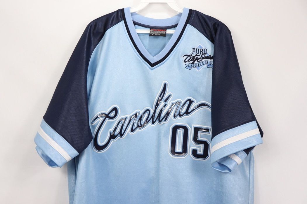 Vintage Vintage 90s FUBU Mens Large City Streets North Carolina Spell Out Jersey Shirt | Grailed