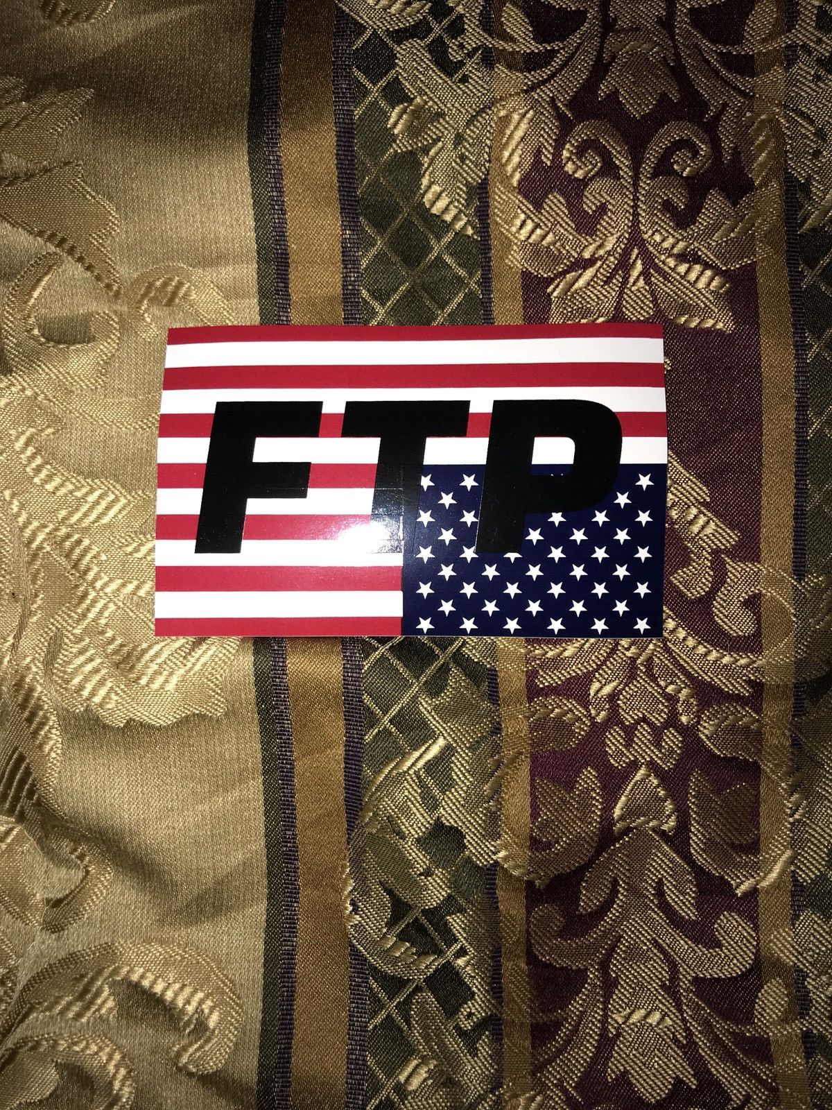 Fuck The Population FTP Flag Sticker | Grailed