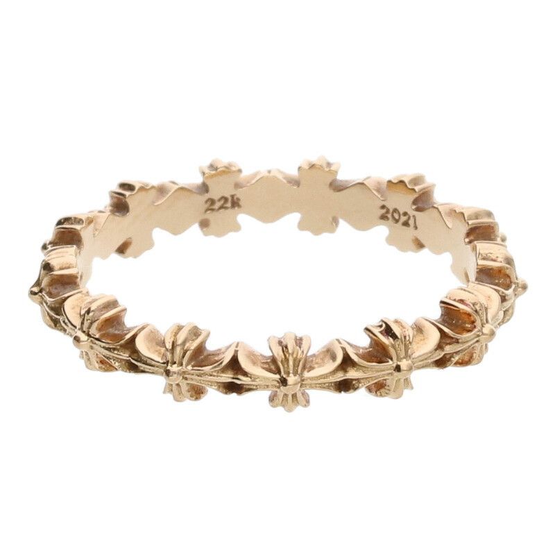 Chrome Hearts Tiny E Gold Plus Band Ring | Grailed