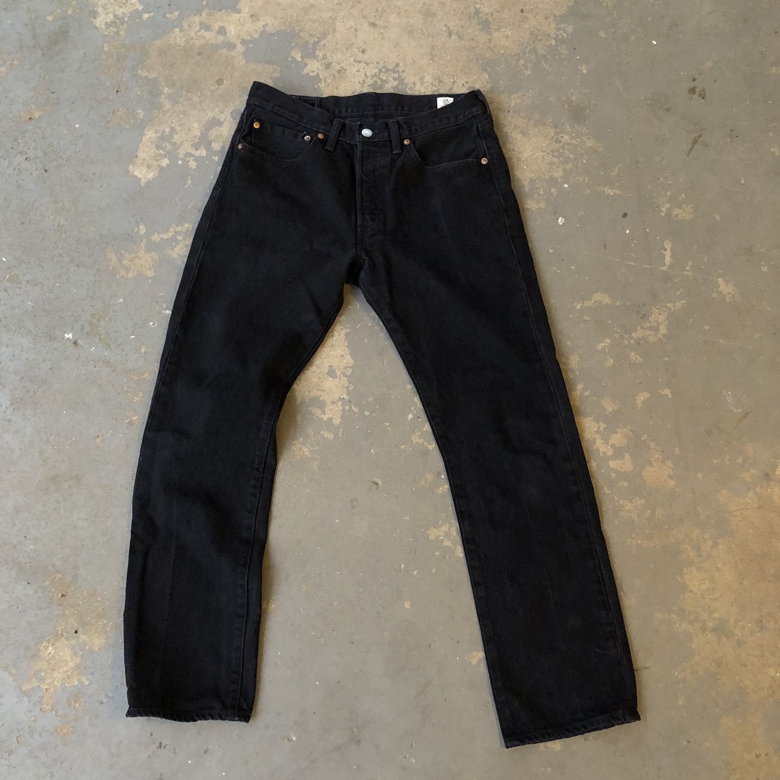 Levi's Levis 501 Made In The USA White Oak Cone Mills Black Denim | Grailed