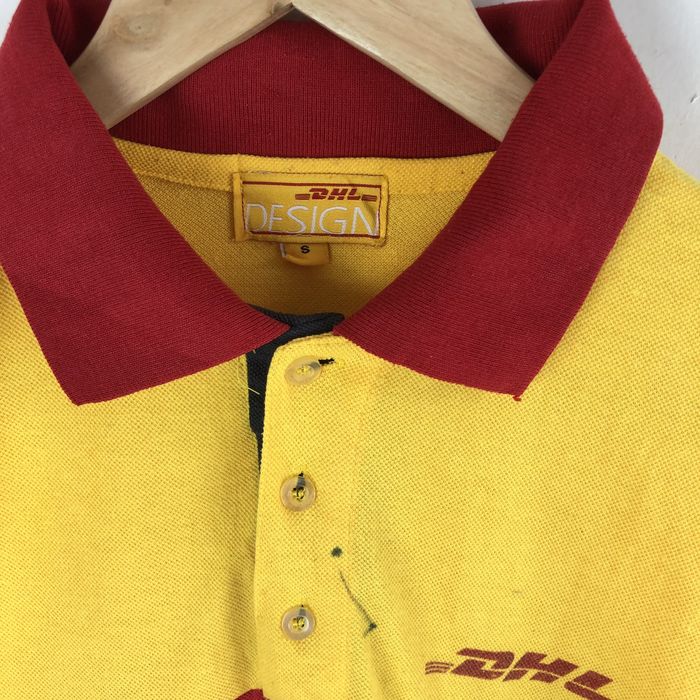 Dhl (A54) Vintage Dhl Ls Polo Shirt Vetement Design | Grailed