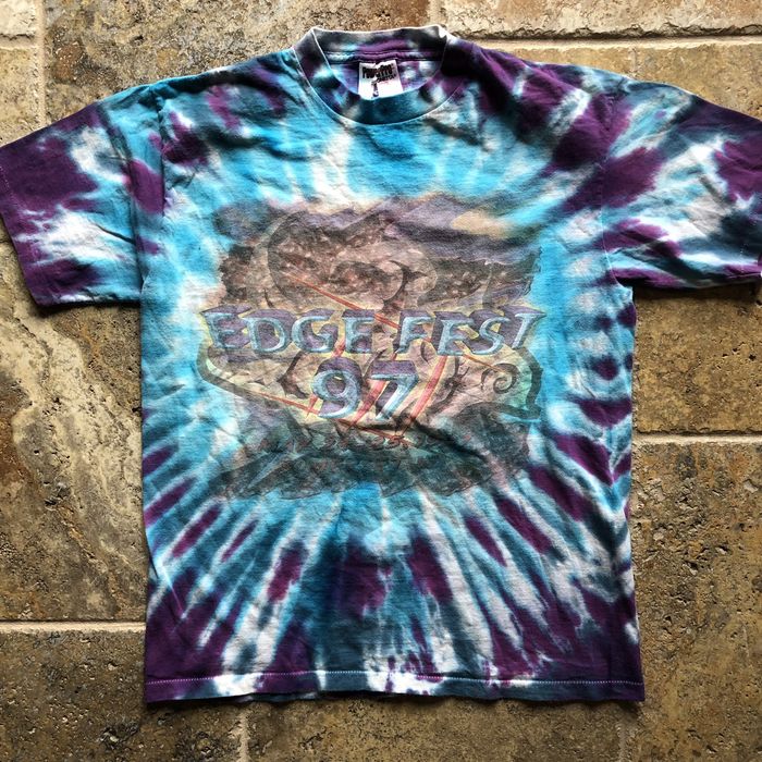 Vintage Vintage 1997 Tie Dye Festival T-Shirt "Edge Fest" Ft. Matchbox ...