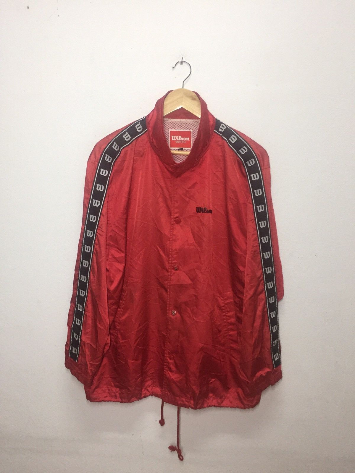 Wilson Athletics Wilson Jacket Medium Side tipes Logo Red Size M | Grailed