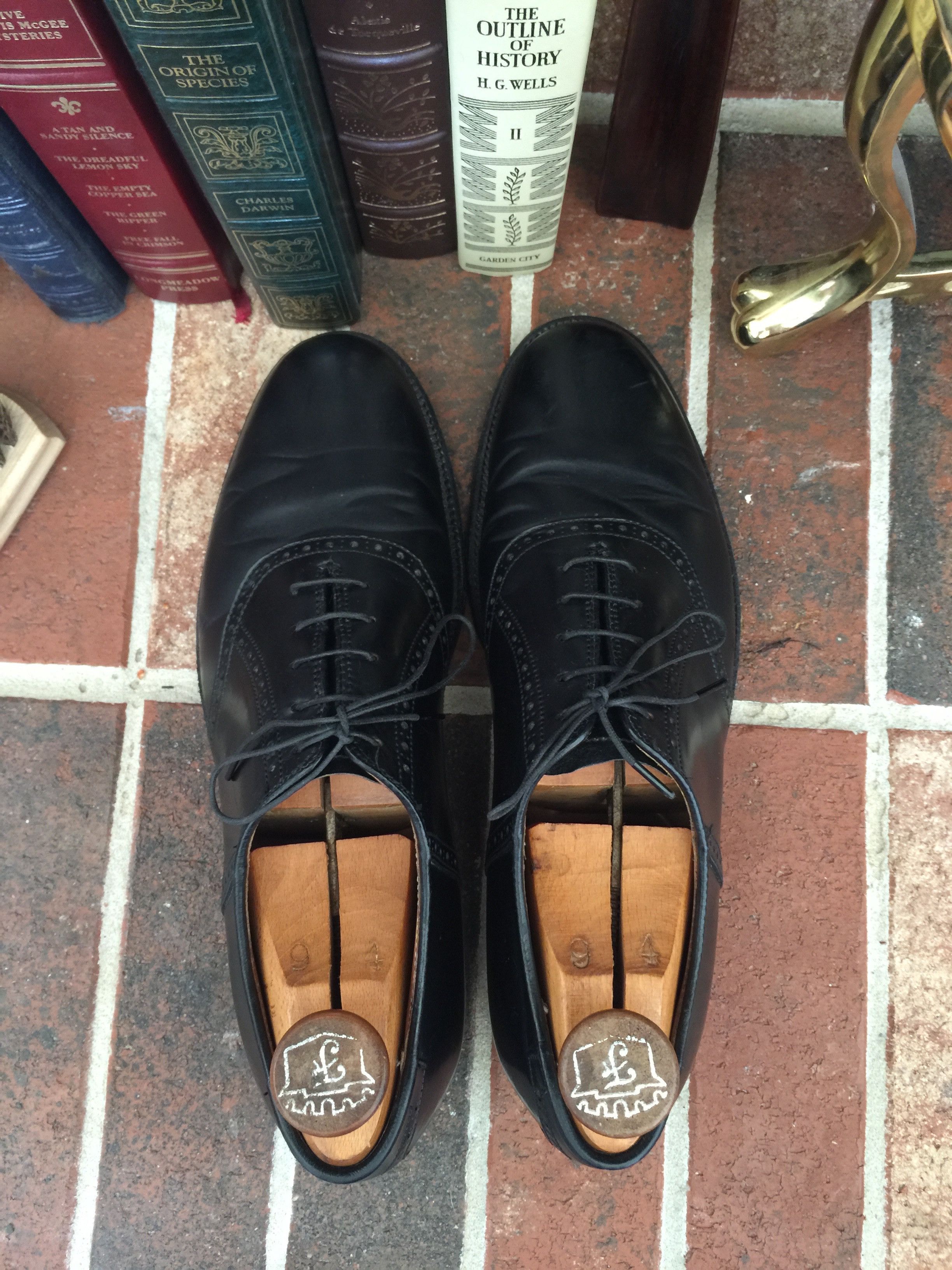 Alden Alden 993 Cordovan Shell Black Saddle Oxfords | Grailed