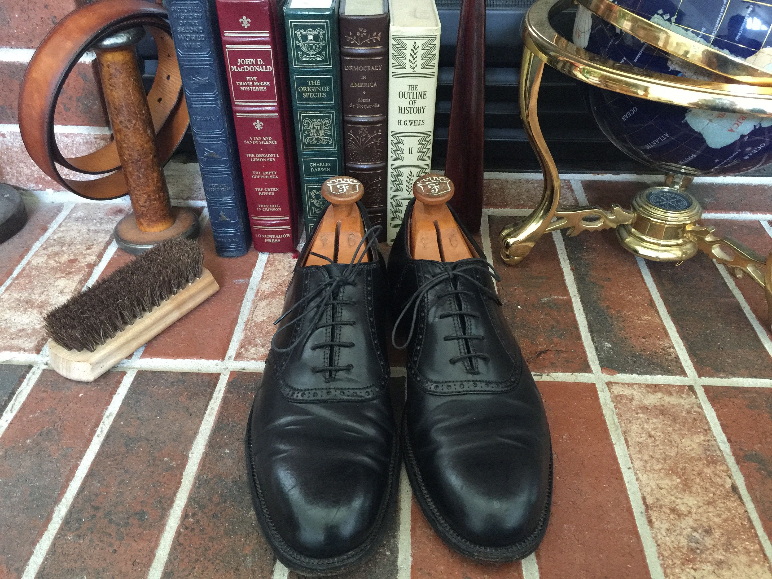 Alden Alden 993 Cordovan Shell Black Saddle Oxfords | Grailed