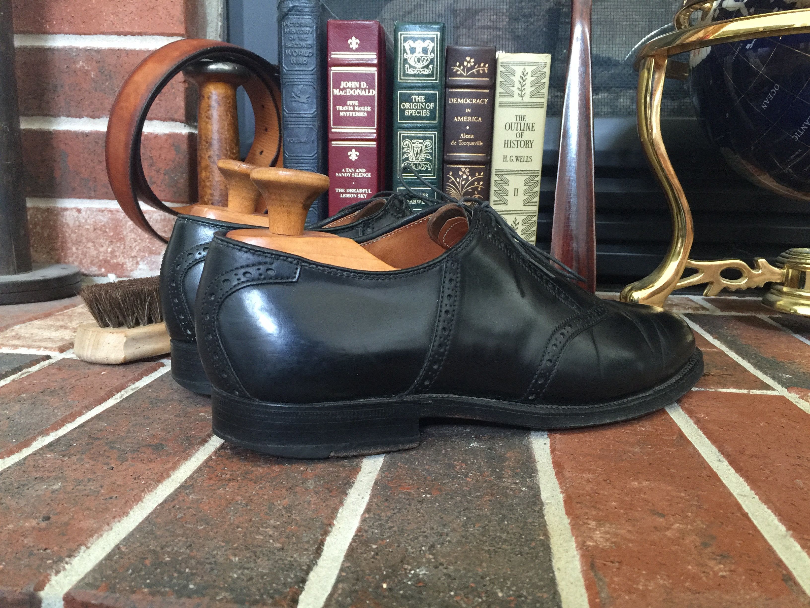 Alden Alden 993 Cordovan Shell Black Saddle Oxfords | Grailed