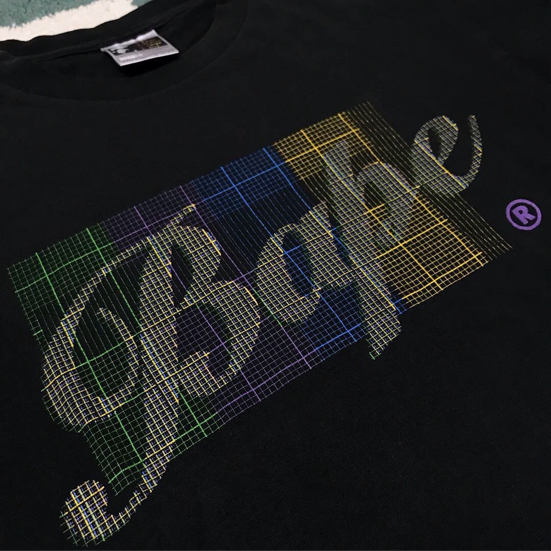 Bape OG A Bathing Ape Multi Color Bape Font Black T Shirt | Grailed