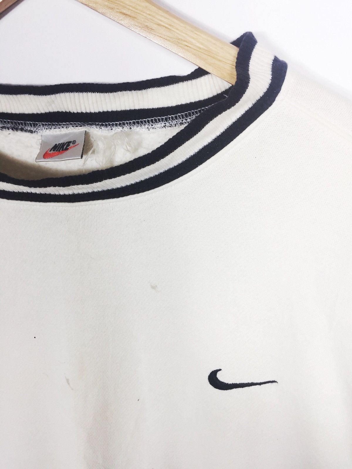 Nike Vintage Nike red tag ringer small embroidered logo | Grailed
