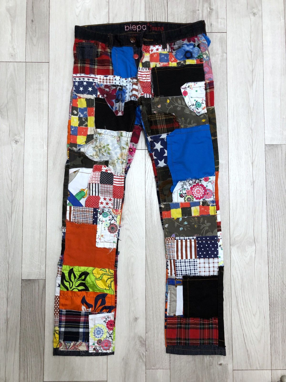 Custom × Vintage Biepa Custom Piece Patchwork Jeans 1971brand New Rare ...