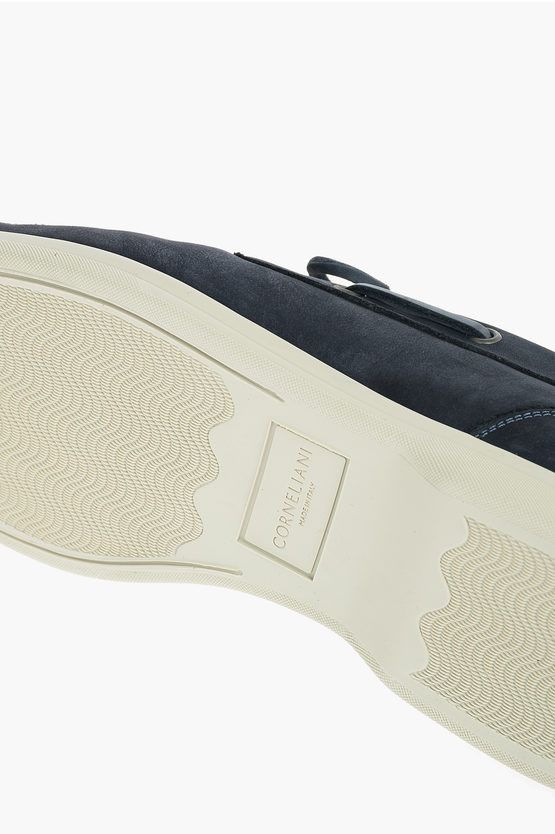 Corneliani Suede Leather Boat Shoes With Rubber Soles | Grailed