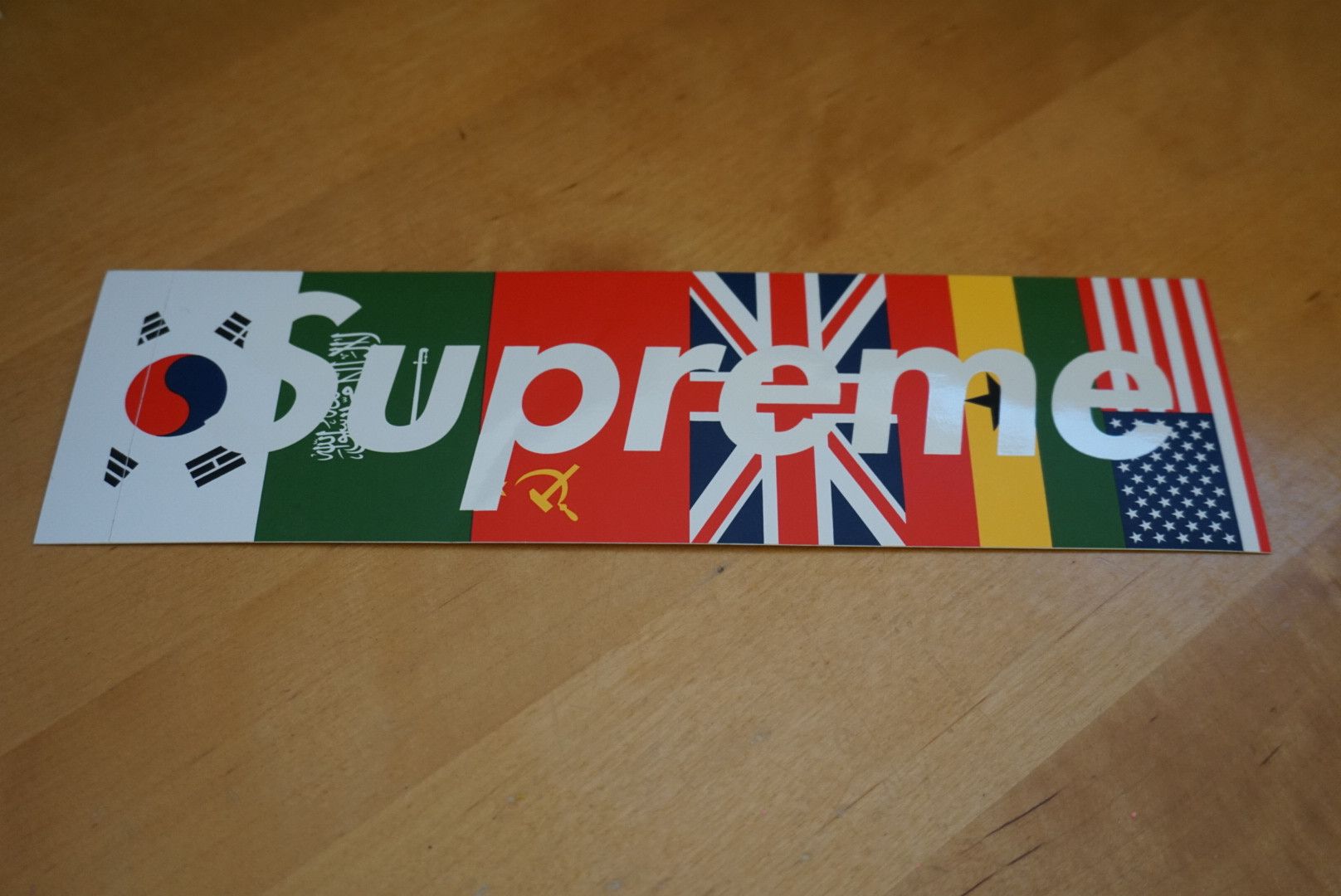 Supreme Flags Box Logo Sticker | Grailed
