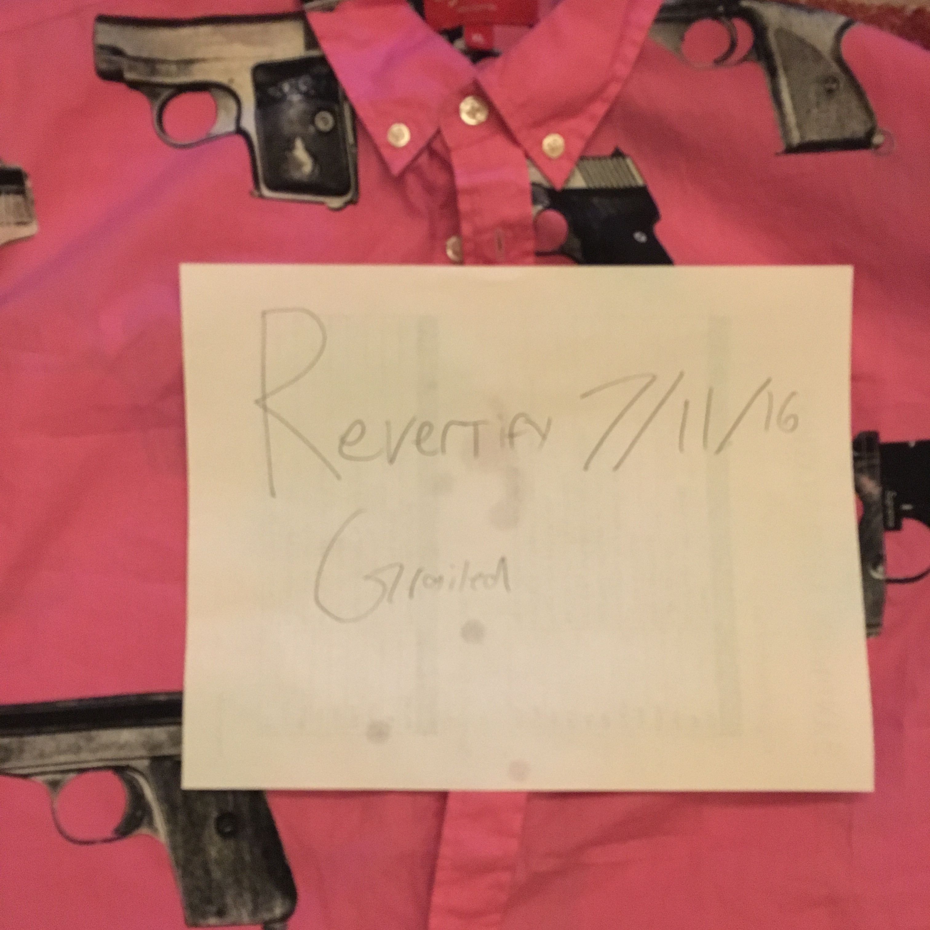 Supreme Pink guns button up | Grailed