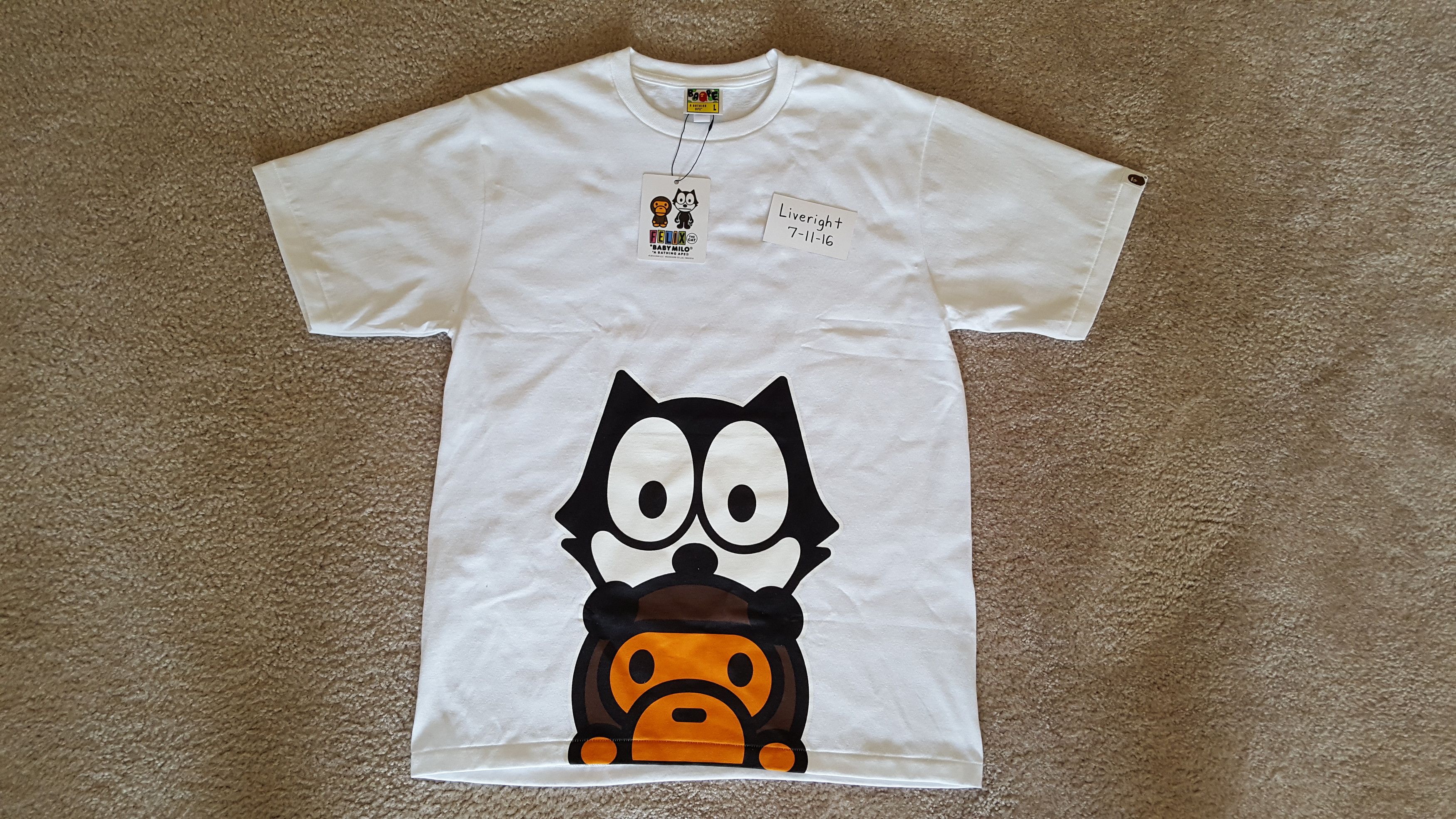Bape Bape Baby Milo x Felix the Cat Tee Large | Grailed