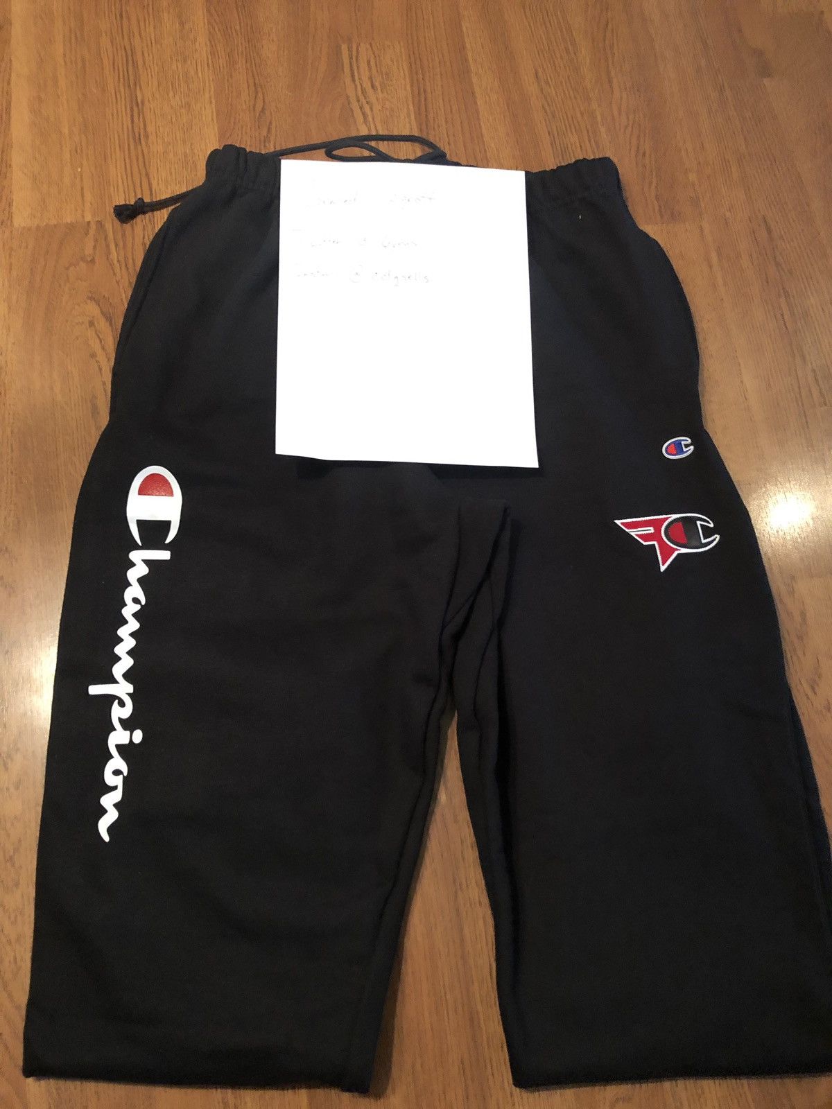 Champion FaZe Clan x Champion Black Sweatpants | Grailed