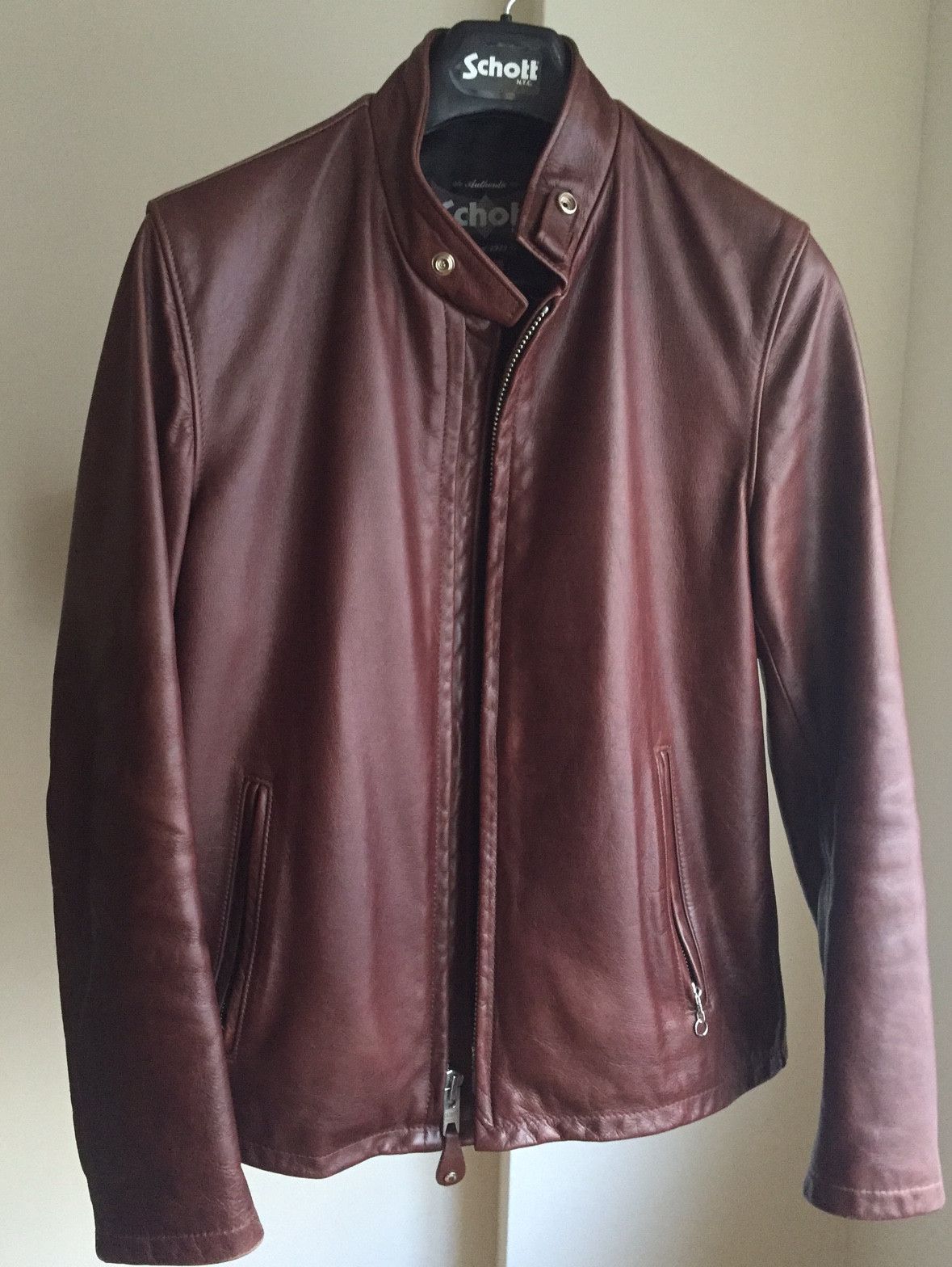 Schott Cafe Racer 654 Black Cherry | Grailed