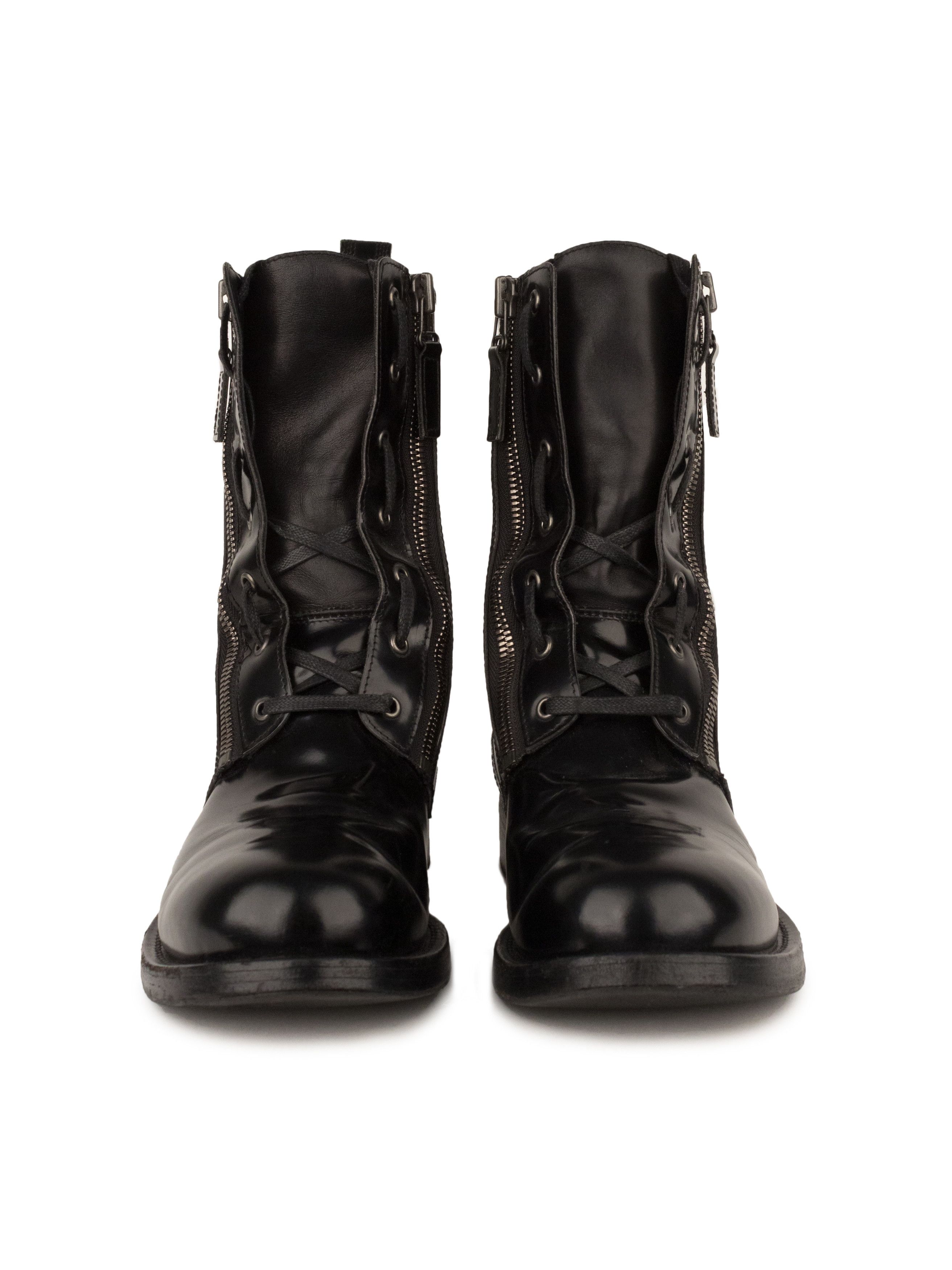 Balmain Double Zipper Leather Boots | Grailed