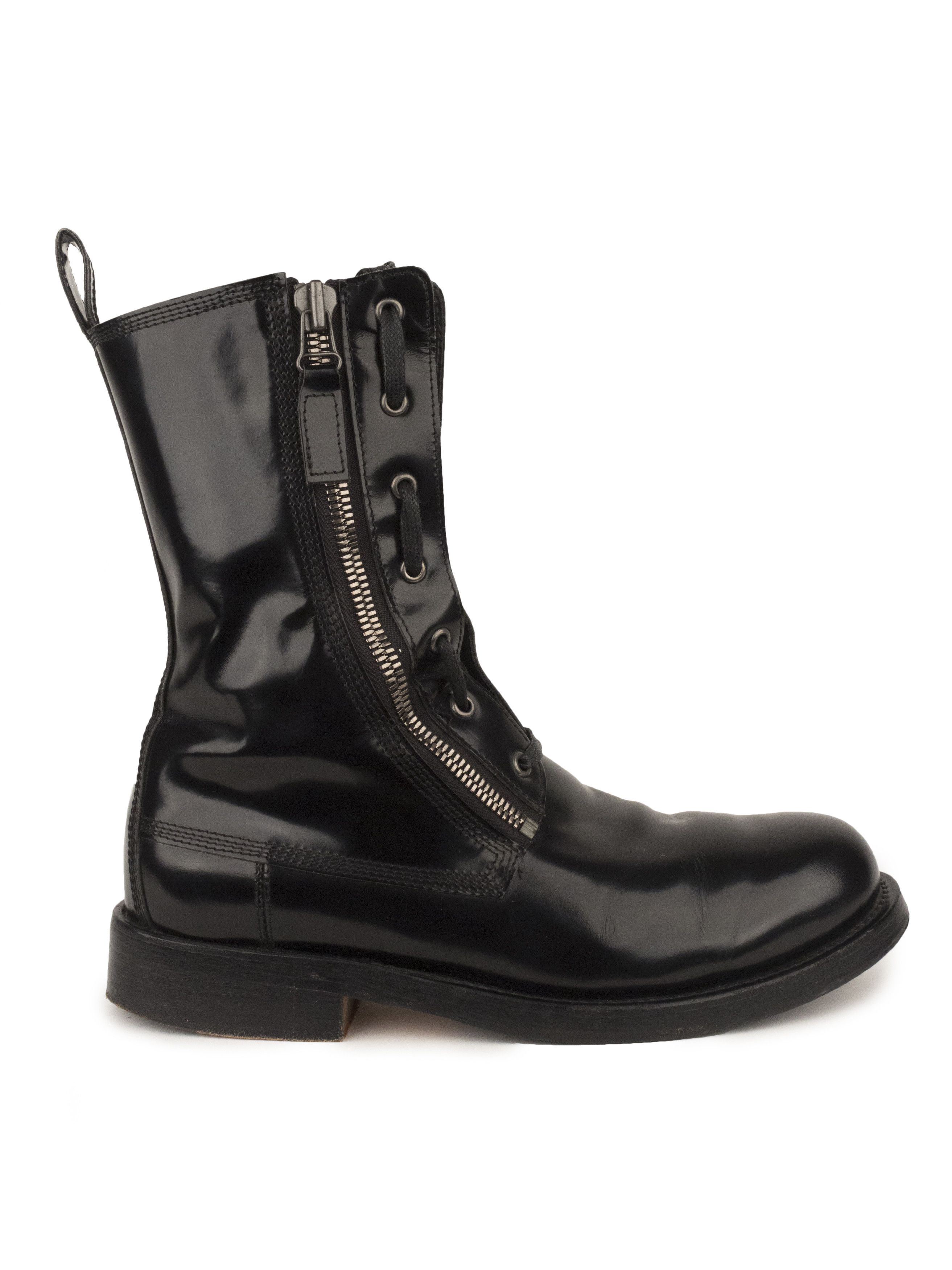 Balmain Double Zipper Leather Boots | Grailed