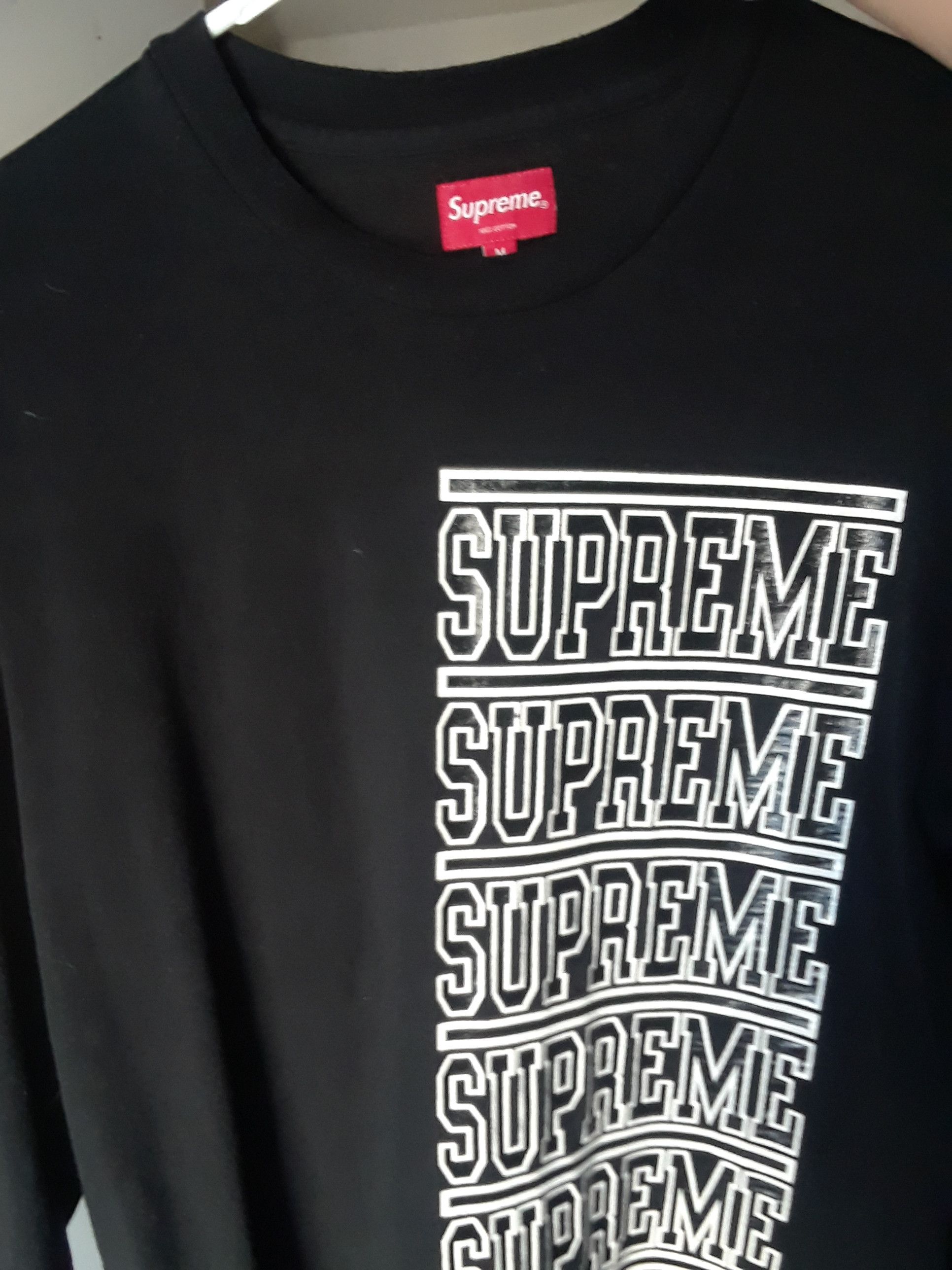 Supreme Supreme stack logo longe sleeve | Grailed