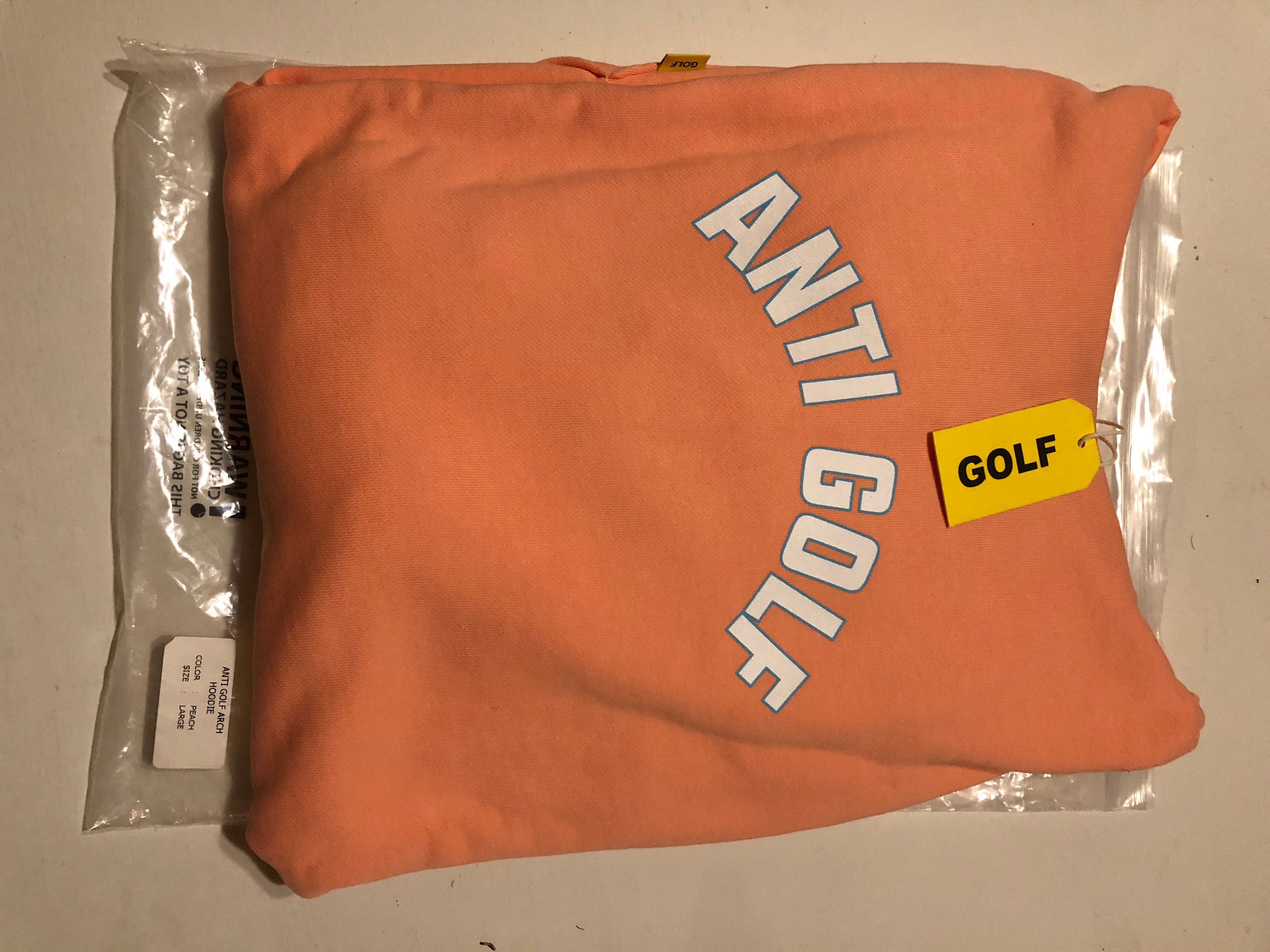 Golf Wang × Tyler The Creator ANTI GOLF HOODIE- PEACH | Grailed