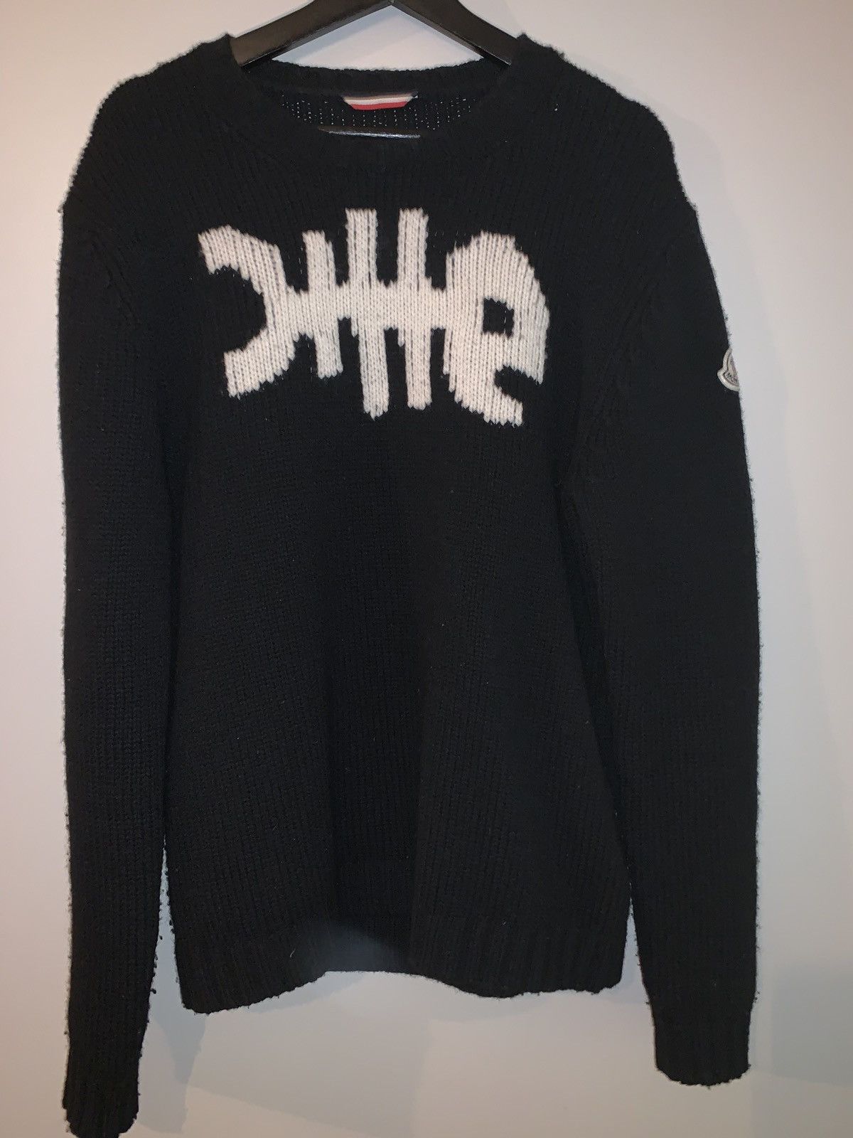 Moncler Intarsia knit fishbone sweater | Grailed
