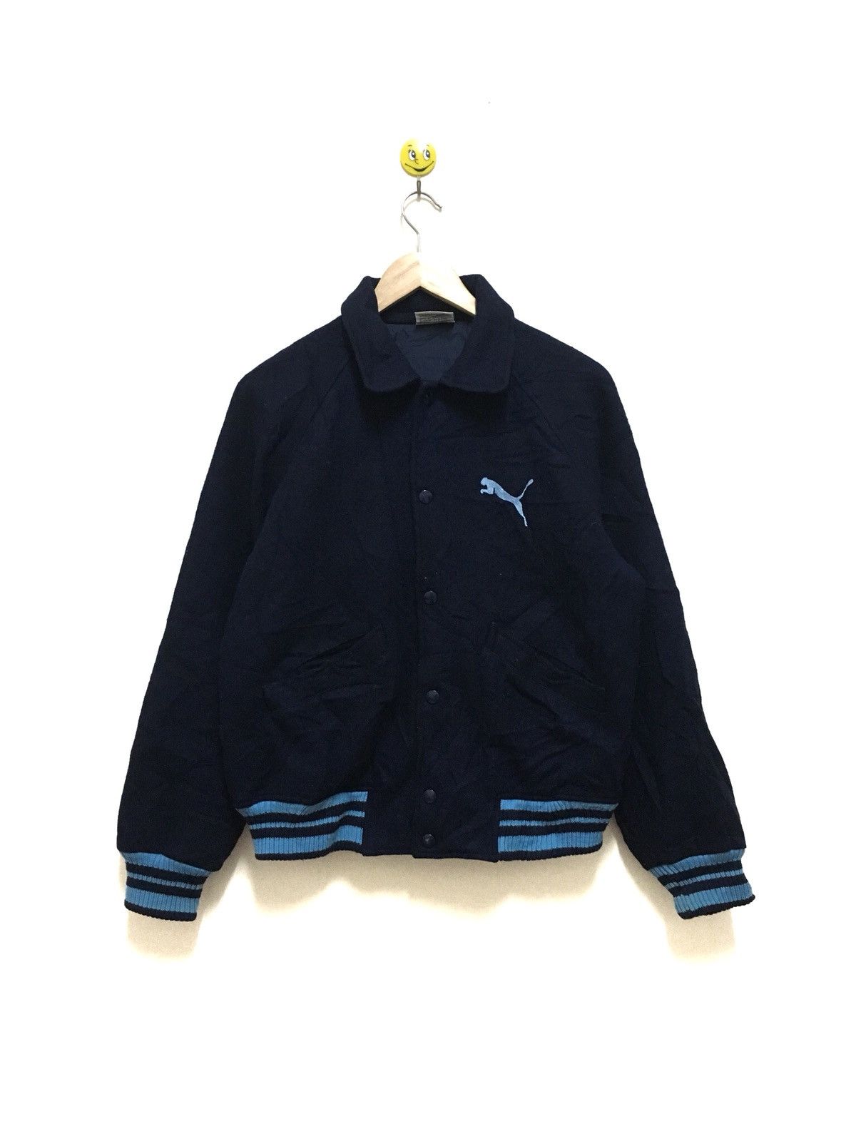 Puma Vintage Puma Button Up Jacket Varsity Jacket Wool Jacket | Grailed