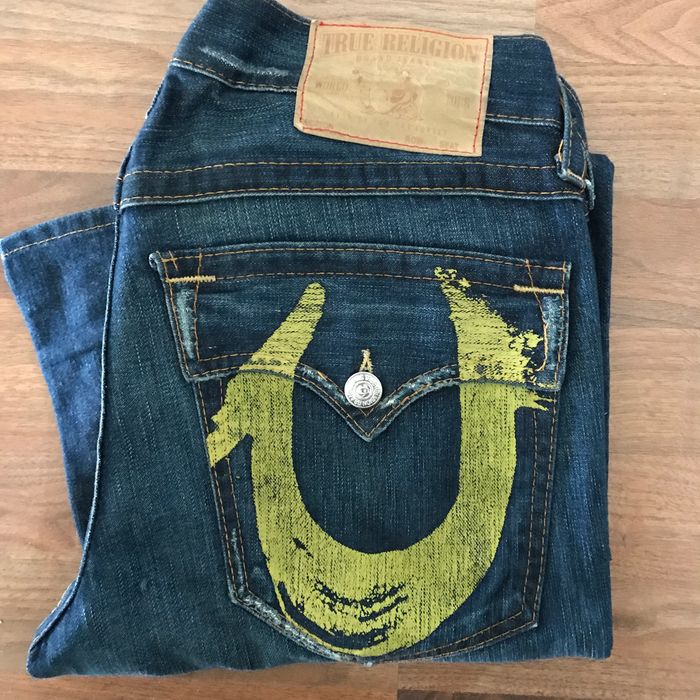 True Religion True Religion Yellow Painted Pockets | Grailed