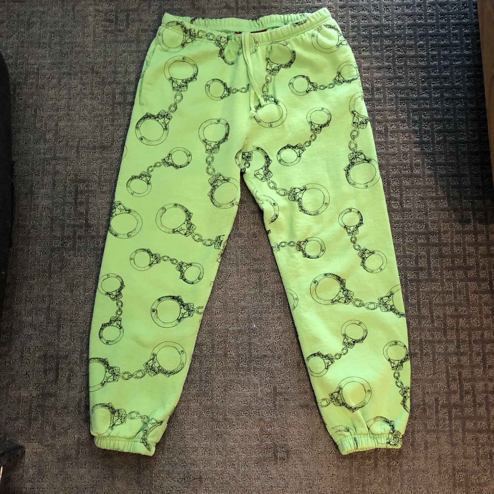 Supreme Bright Green Handcuff Sweatpants | Grailed