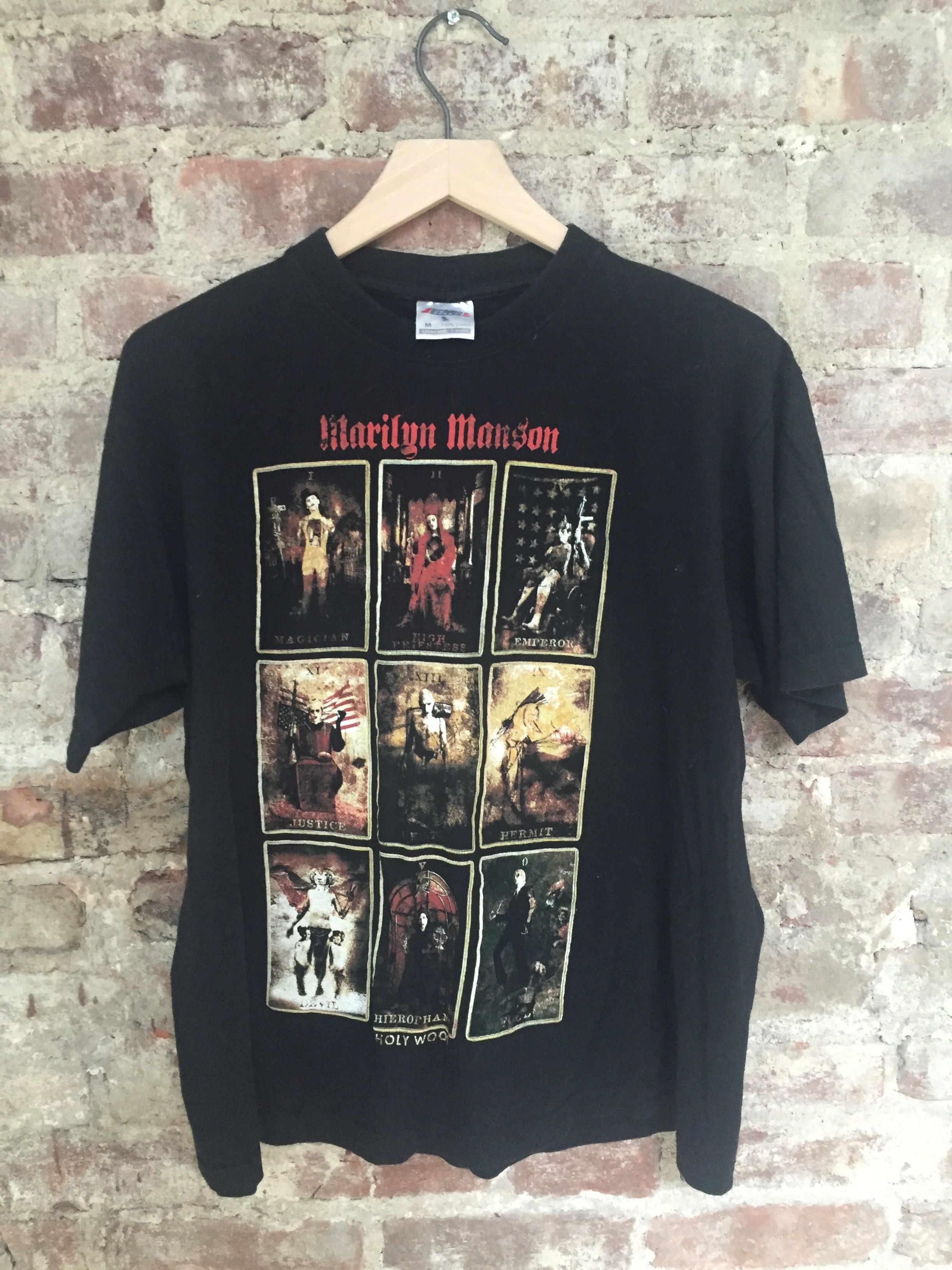 Vintage *Extremely rare* Marilyn Manson Tarot Card Tee | Grailed