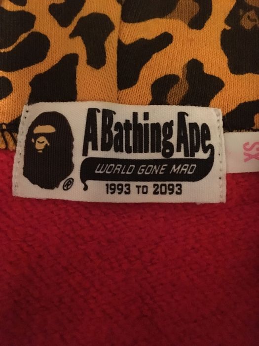 Bape Leopard Camo Print Full Zip Hoodie | Grailed
