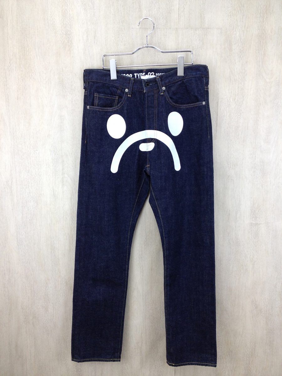 Bape Sad Face Denim | Grailed