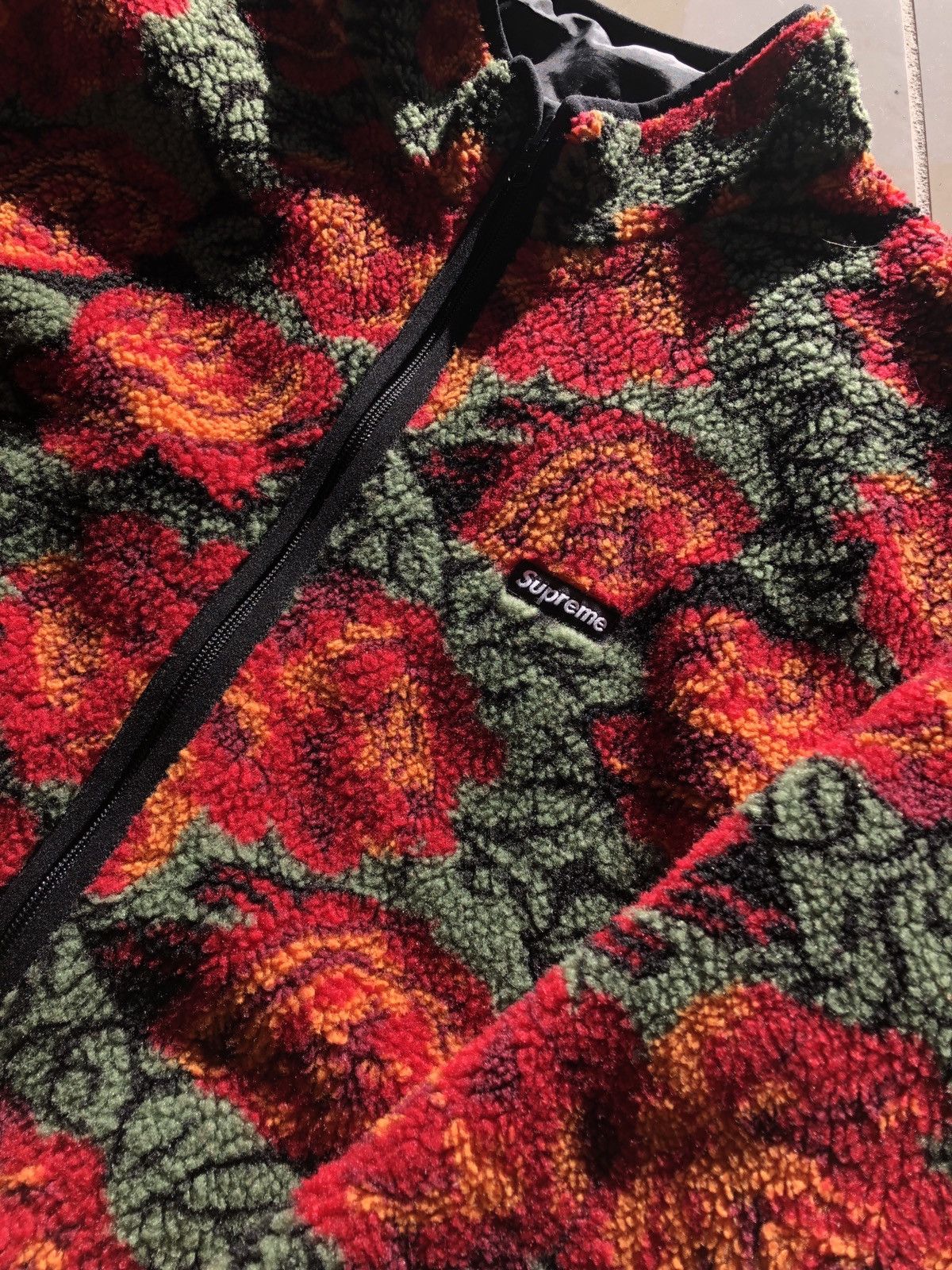 Supreme Reversible Sherpa Floral Jacket | Grailed