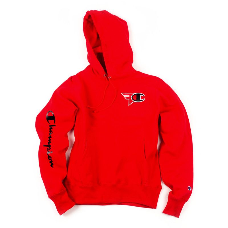 Champion × FaZe FaZe Clan x Champion Hoodie Red Size Small S IN HAND ...