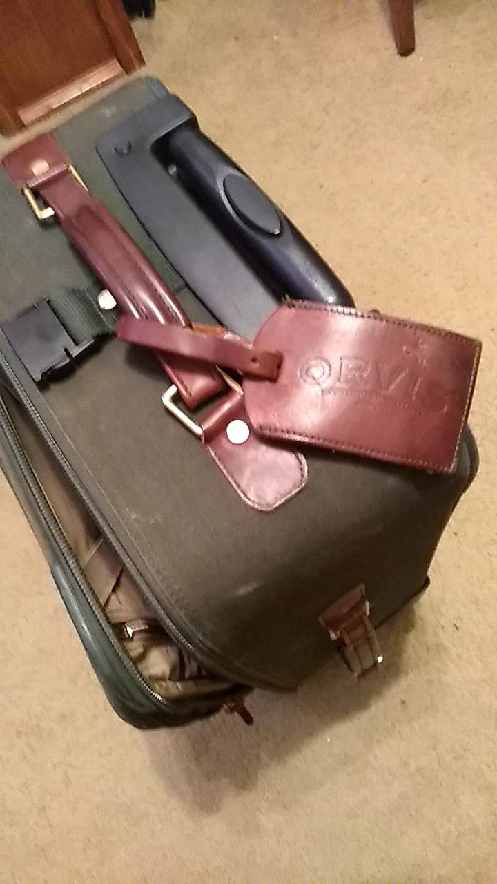 Orvis Orvis Canvas/leather rolling suitcase | Grailed