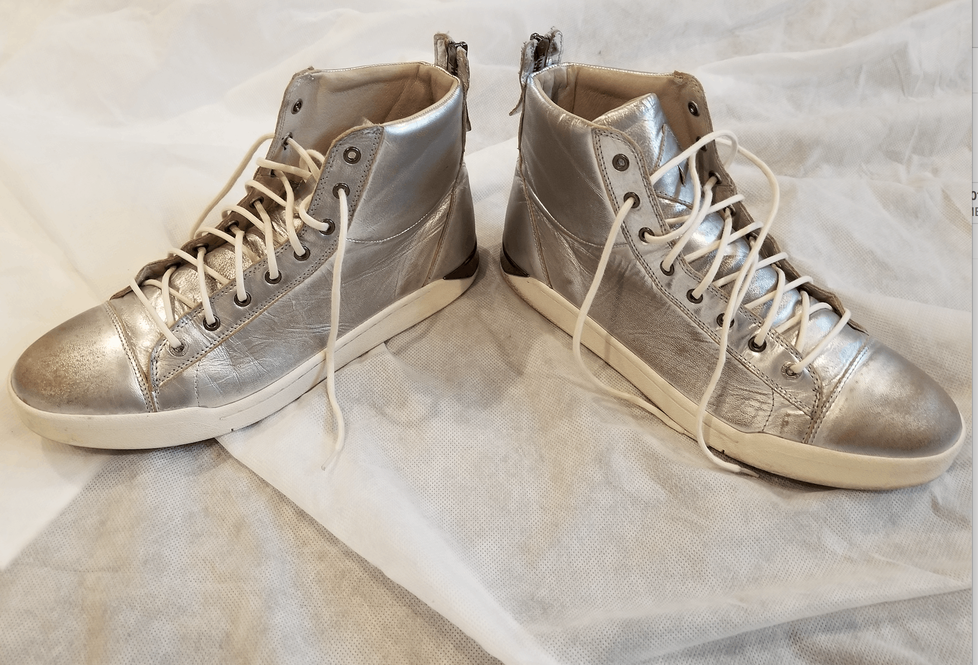 Diesel Silver Diamond High Top Sneaker | Grailed