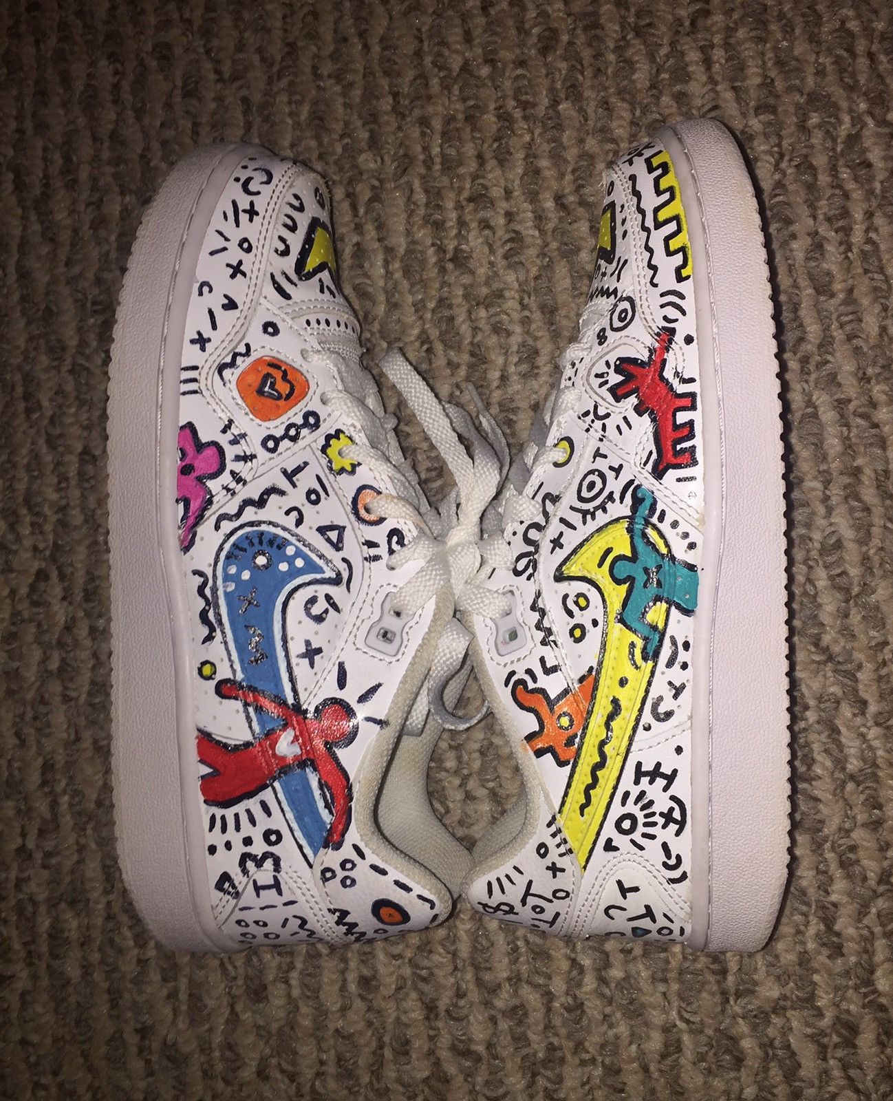 Custom × Keith Haring × Nike Customized Keith Haring Nike Air Force ...