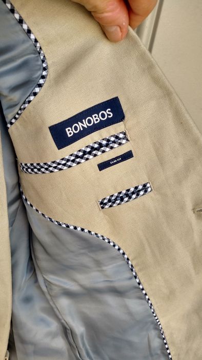 Bonobos Slim Fit Suit in Stone Linen | Grailed