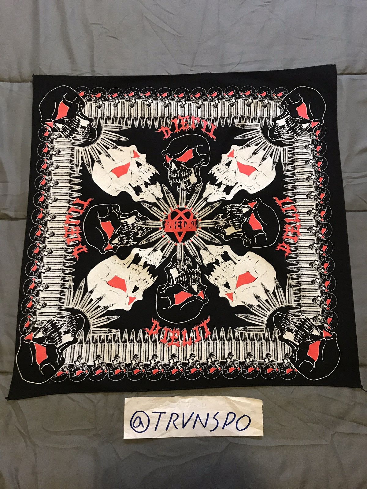 AWGE × Playboi Carti × Vlone Playboi Carti Die Lit Tour Bandana | Grailed