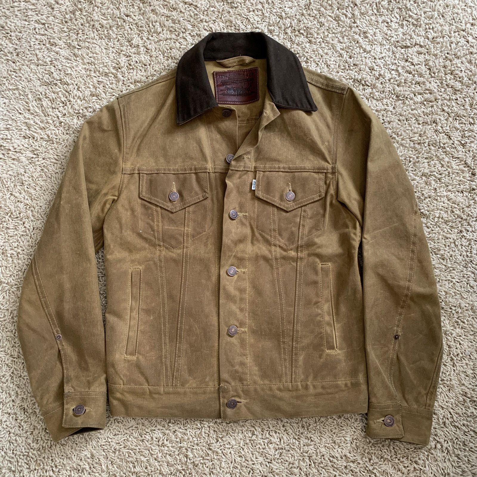 Filson × Levi's Levis x Filson Oil Finish Waxed Trucker Jacket Men’s ...