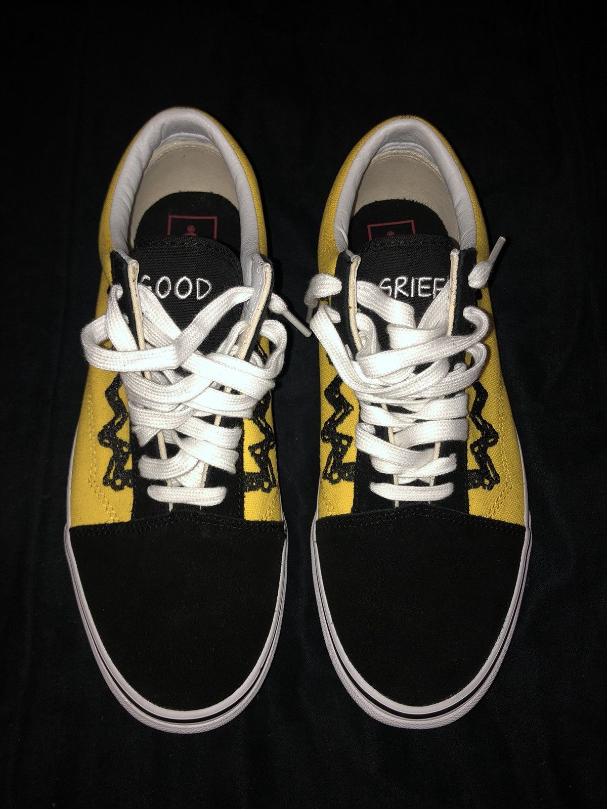 Peanuts × Vans Vans Old Skool X Peanuts Charlie Brown Good Grief Sz 10 ...
